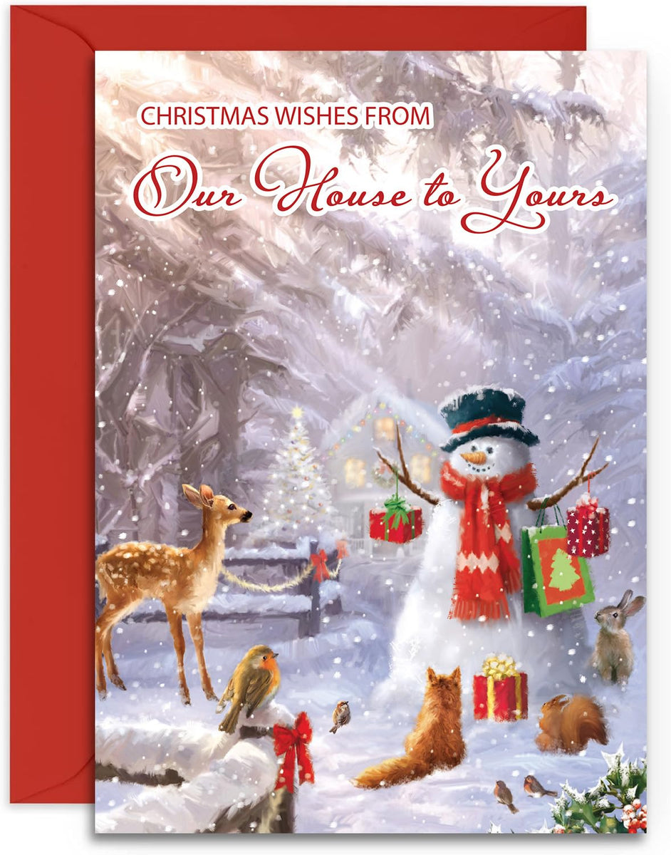 Our House to your House Christmas Card - Forest Friends - Medium Sized ...
