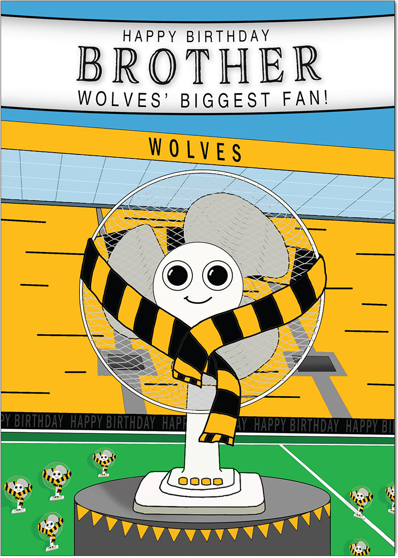 Brother Wolves Football Fan Birthday Card from Olivia Samuel - Medium ...